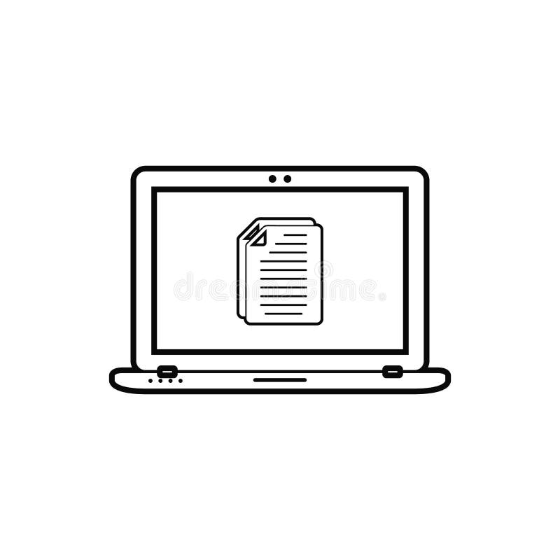 Digital Document Icon. stock vector. Illustration of file - 154239747