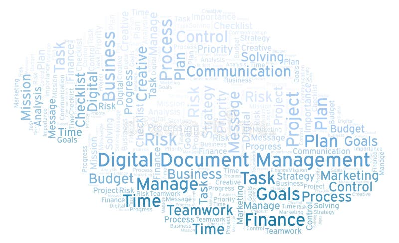 Document Management Word Cloud, Made with Text only. Stock Illustration ... Document Management Word Cloud, Made with Text only. Stock Illustration ...