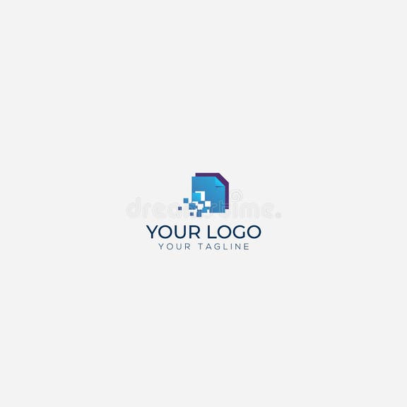 Digital Document Scanner Logo Design and Modern Stock Vector ...