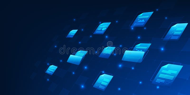 Document Digital File Database Technology Stock Illustrations – 8,356 Document Digital File ...