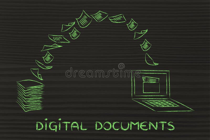 Paperless Office: Scanning Documents and Turning Paper into Data Stock ...