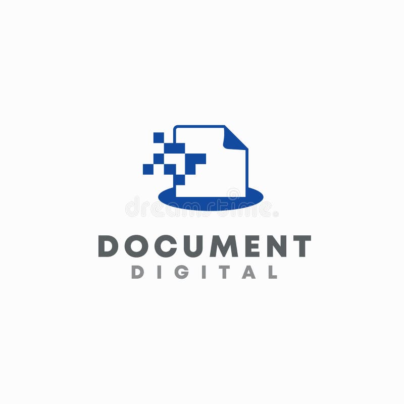 Digital Dokument Networking Logo Design Stock Vector - Illustration of ...