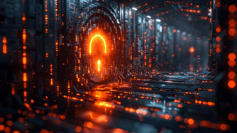 Digital Domain’s Lock and Key Security. Stock Illustration ...