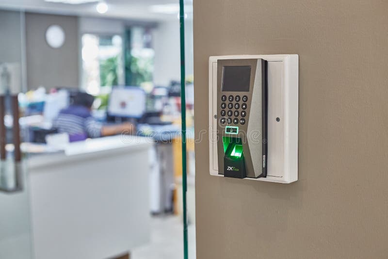 Digital Door Access by Password or Key Card. Stock Image - Image of ...