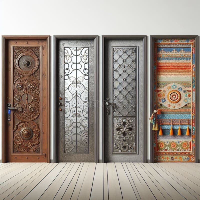 Digital Door Design, Heavy Door Design Stock Illustration ...