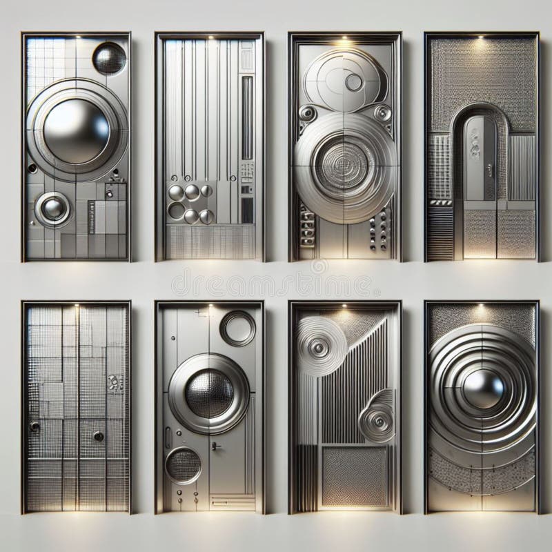 Digital Door Design, Heavy Door Design Stock Illustration ...