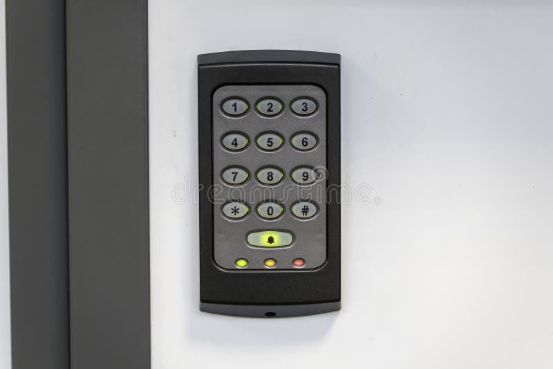 Digital door entry keypad stock image. Image of password - 306712301