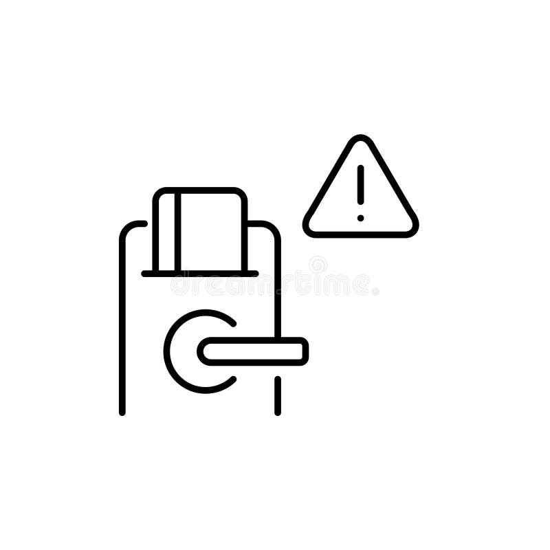 Digital Door Lock and Security Alert. Failed Access Attempt. Pixel ...