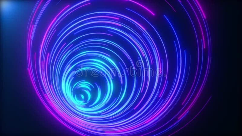 Digital Dot Moving on Circle Shape. Computer Circle Data Moving on ...