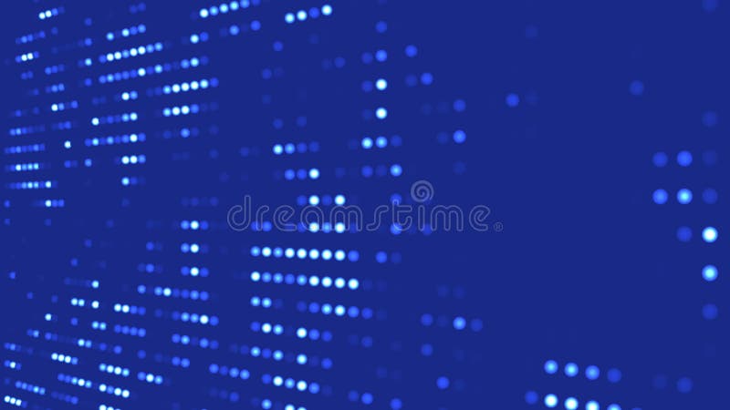 Digital Dotted Light Patterns on Deep Blue Background Stock Footage ...