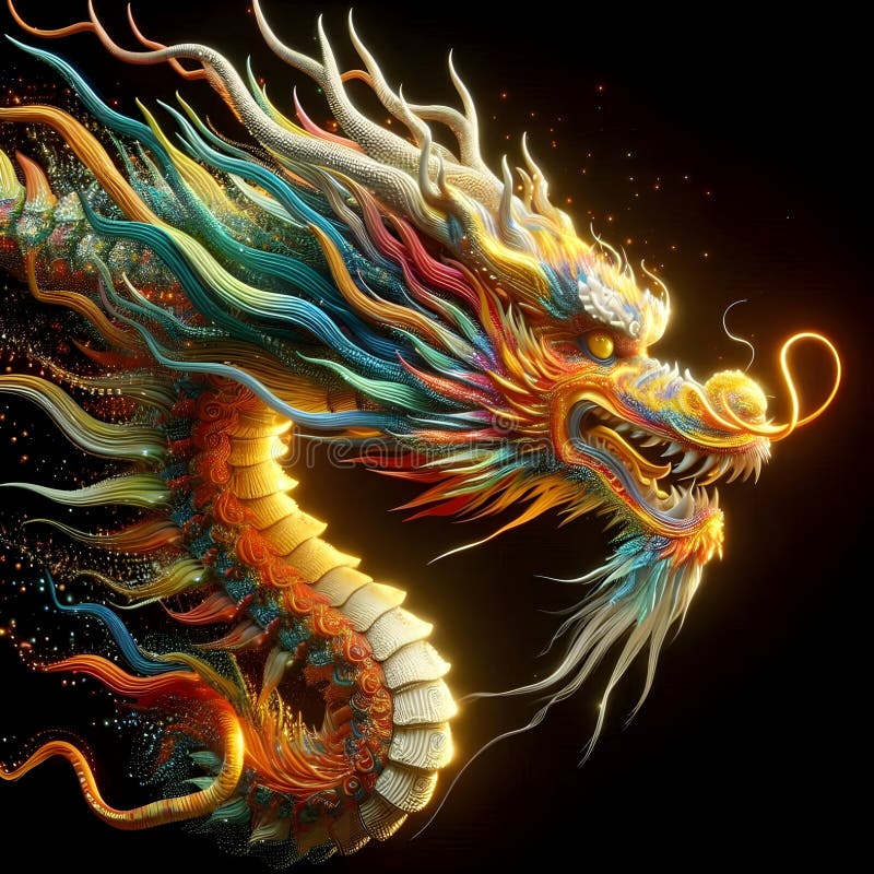 Digital Dragon. stock illustration. Illustration of reality - 322807443