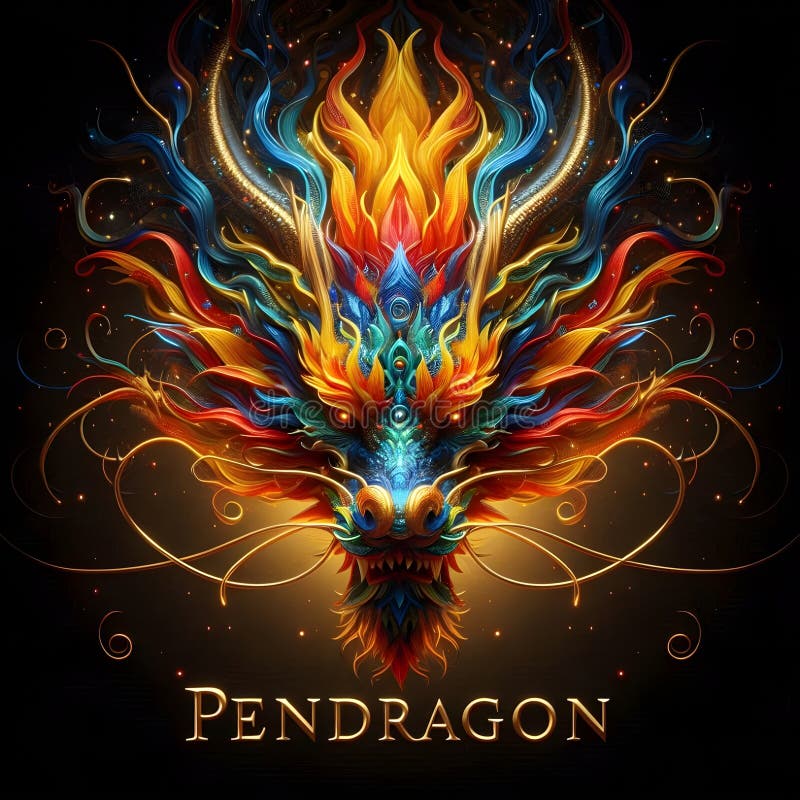 Digital Dragon. stock illustration. Illustration of digital - 322807458