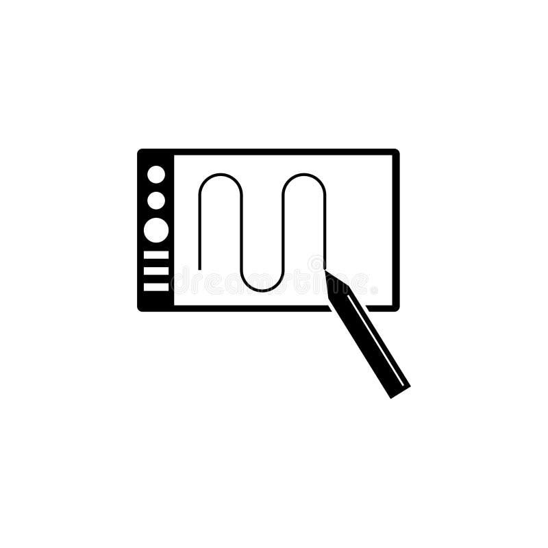 Digital Drawing Board, Graphic Tablet Flat Vector Icon Stock Vector ...