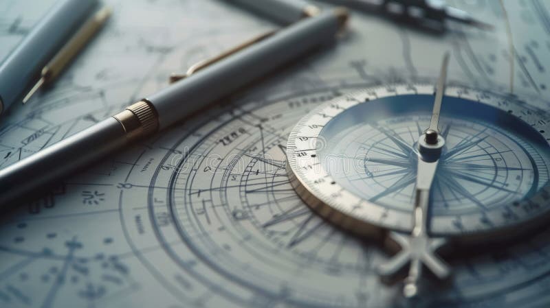 Digital Drawing Compasses for Modern Classrooms Stock Illustration ...