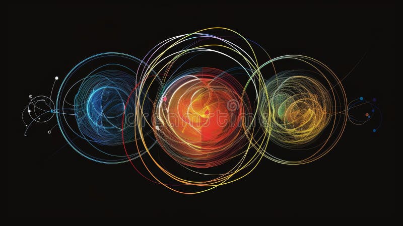 A Digital Drawing Featuring Three Concentric Circles Representing the ...