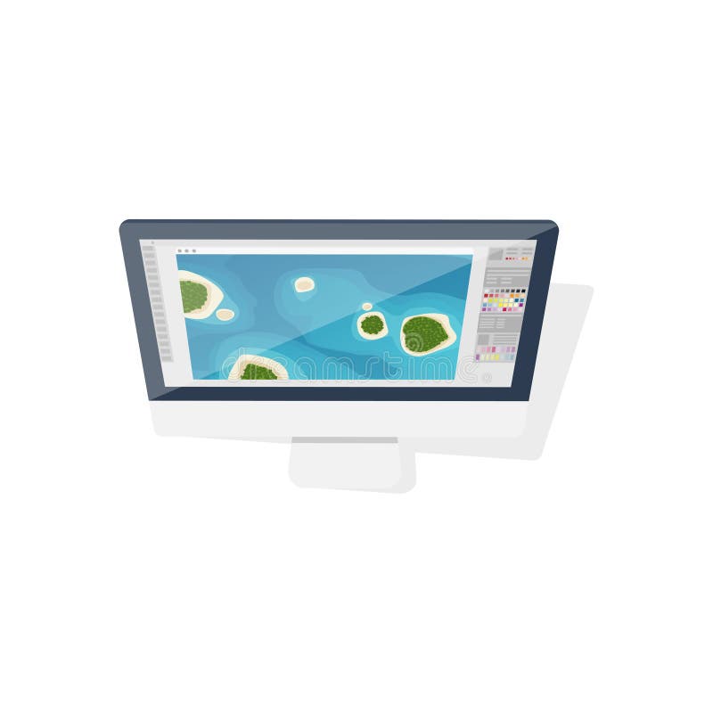 Digital Drawing. Personal Computer, Laptop. Graphics and Web Design ...