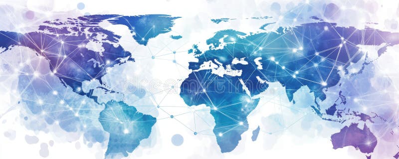 The Digital Drawing Shows Two Map Outlines Connected by Dots. it ...