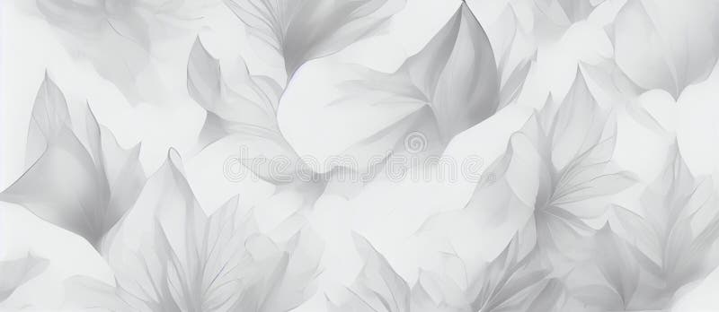 Digital Drawing of White Flowers Stock Illustration - Illustration of ...
