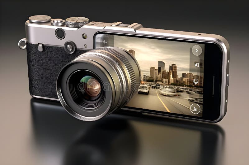 Digital Dslr Camera with Lens - Ai Generated Stock Illustration ...