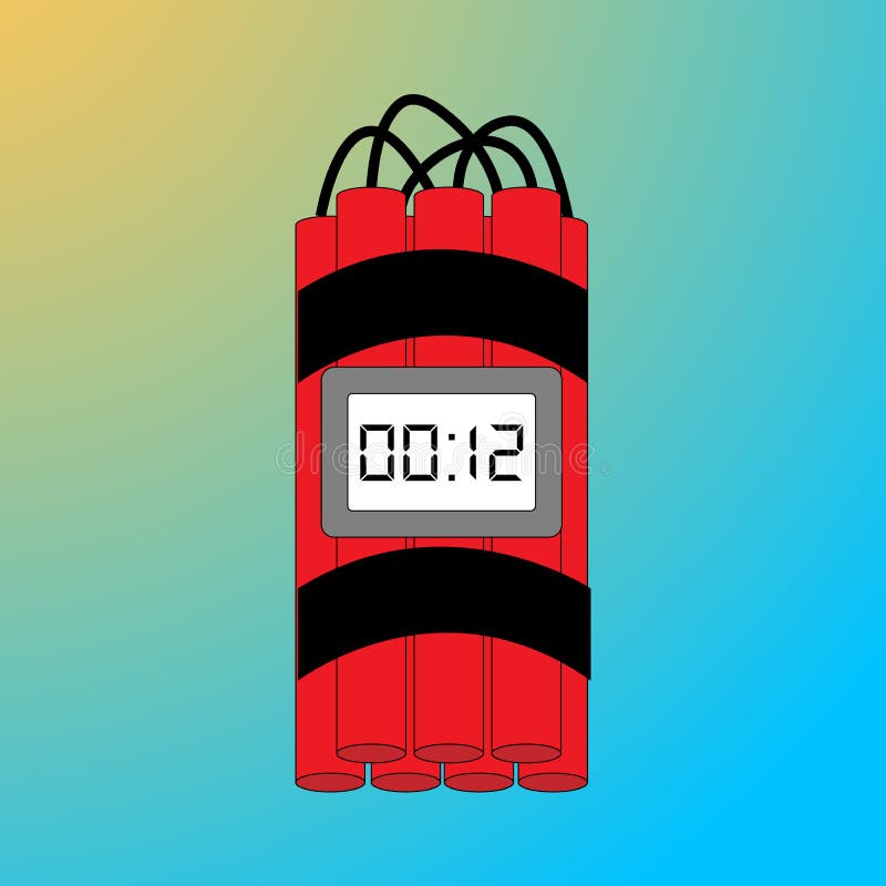 Digital Dynamite Illustration Stock Vector - Illustration of danger ...