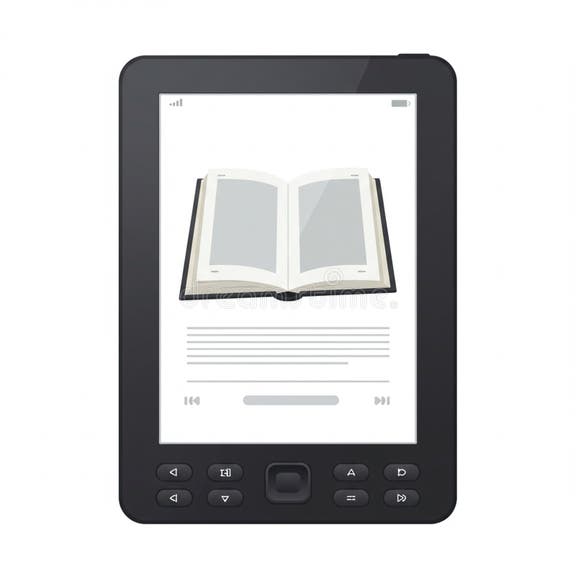 A Digital E-reader with a Rectangular Shape, Featuring a Black Bezel ...