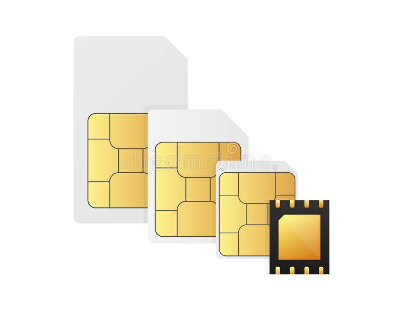 Digital E Sim Chip Motherboard Digital Chip. Modern Icon. White ...