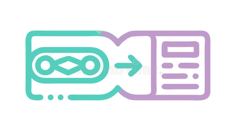 Digital E-Ticket or Electronic Access Pass Icon, Vector Design ...