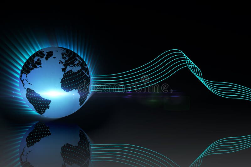 Digital earth background stock illustration. Illustration of light ...