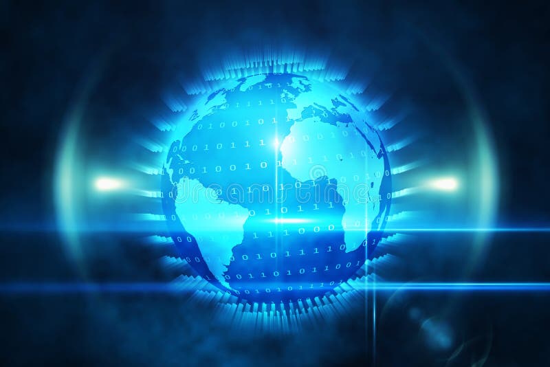 Digital earth background stock illustration. Illustration of earth ...