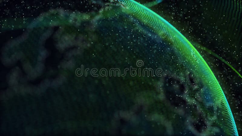 Digital Earth Global Network Concept 3d Animation Stock Photo - Image ...