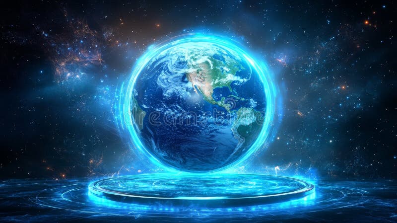 Digital Earth Globe, Concept of Global Network, Digitalization, Big ...