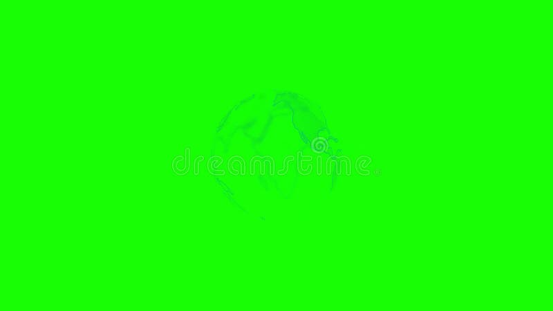 Digital Earth Rotating Global Network Concept Green Screen 3d Animation ...