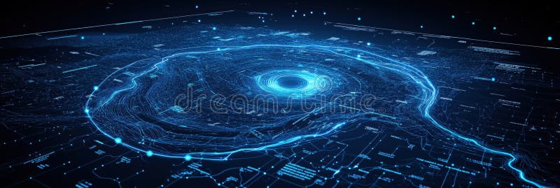 Digital Earthquake Prediction Map Showcasing Intricate Data ...