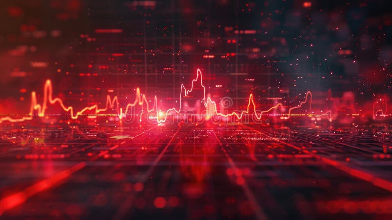 Digital ecg, abstract art stock illustration. Illustration of graph ...