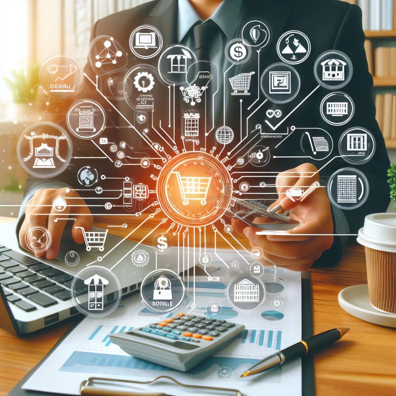 Digital Economy and E-Commerce Concept Stock Photo - Image of internet ...