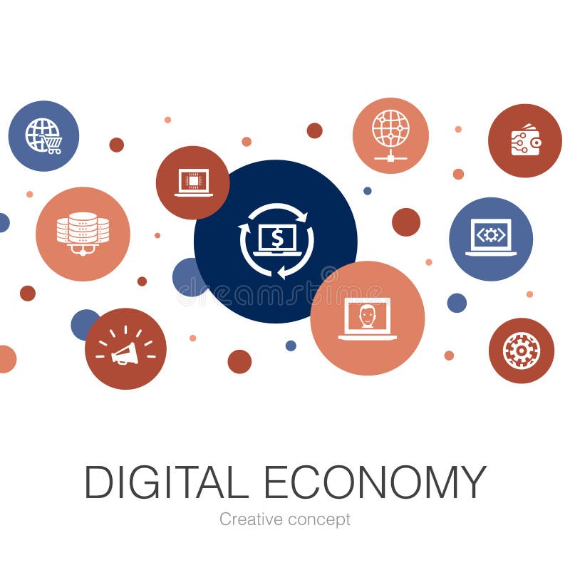 Digital Economy Infographic 10 Steps Stock Vector - Illustration of ...
