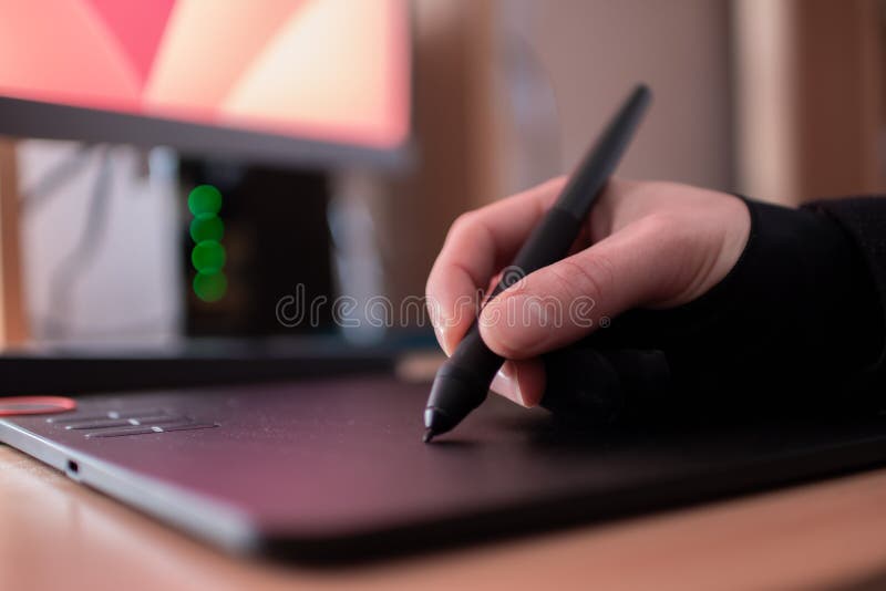 Digital editing at home stock image. Image of digital - 263240891