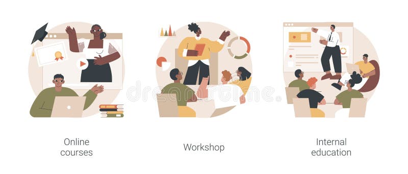 Digital Education Abstract Concept Vector Illustrations. Stock Vector ...