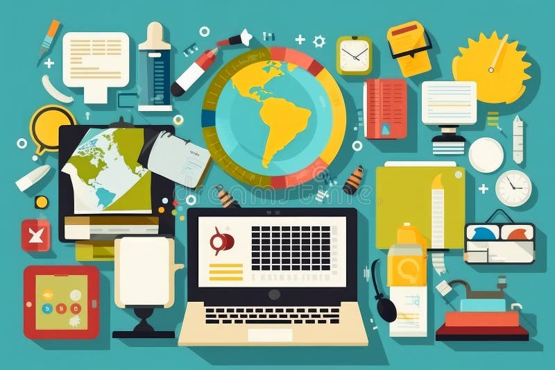 Digital Education Concept Created with Generative AI Technology Stock ...