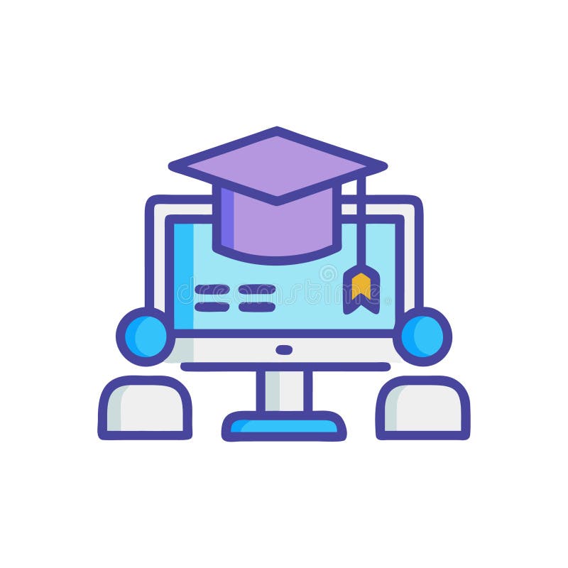 Digital Education Icon for Modern Learning Stock Illustration ...