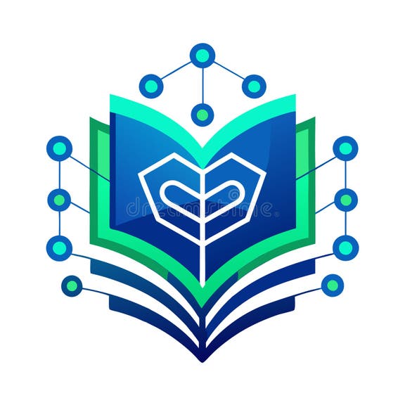 Digital Education Platform Logo: Open Book, Learning Tree, Tech Network ...