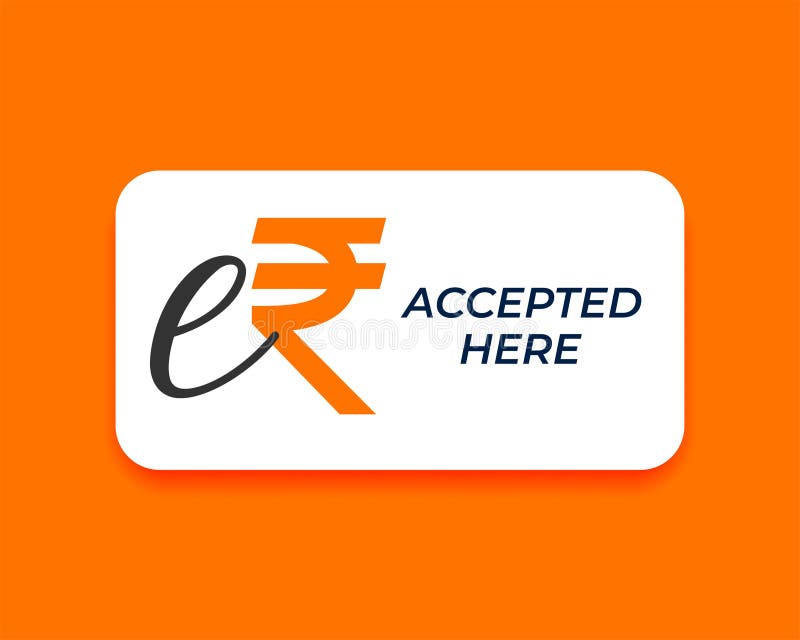 Digital EINR Erupi Accepted Here Design for Secure Transaction Stock ...