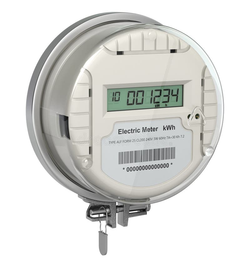 Digital electric meter stock illustration. Illustration of meter ...