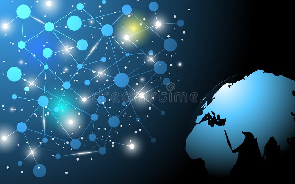 Digital Electric Spark Abstract Background Stock Illustration ...