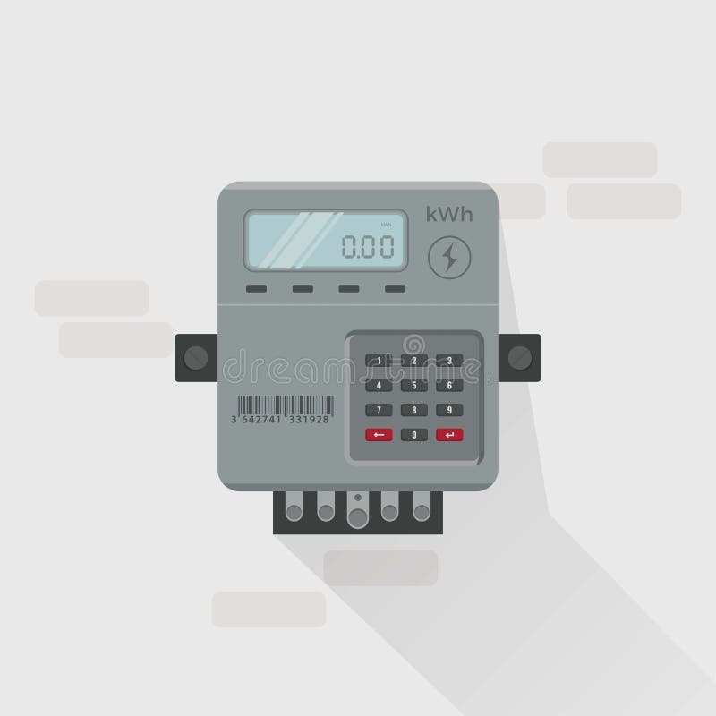 Digital Electrical Meter Design Vector Illustration Stock Illustration ...