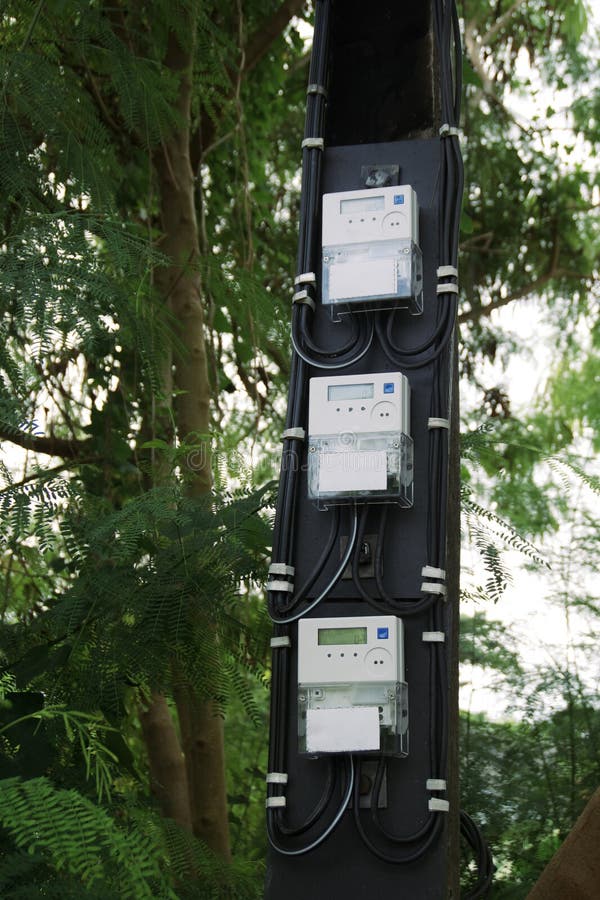Digital electricity meter stock photo. Image of wattage - 352074044
