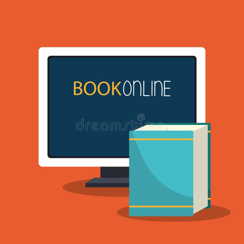 Digital Electronic Book or Ebook Stock Illustration - Illustration of ...