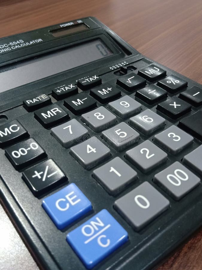 Digital Electronic Calculator Stock Image - Image of finance, math ...