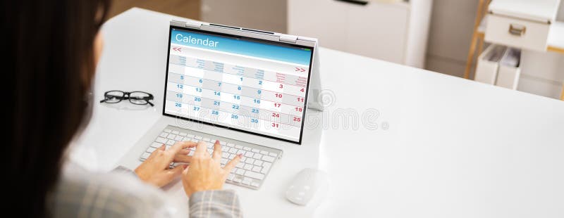 Digital Electronic Calendar Event Appointment Stock Image - Image of ...