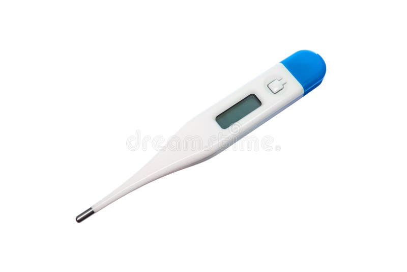 Digital Electronic Thermometer Isolated on White Background Stock Photo ...